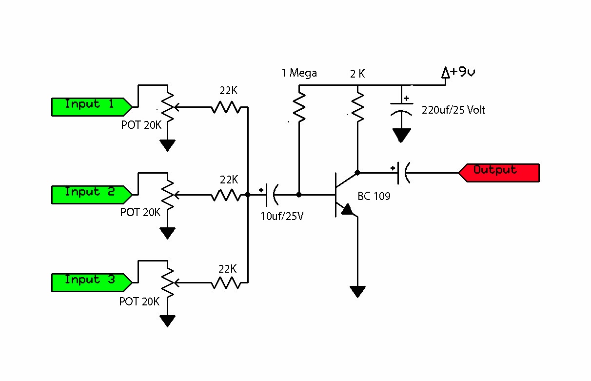 Haryo Toms: Mixer 3 input dan 1 Output with Balance Pot