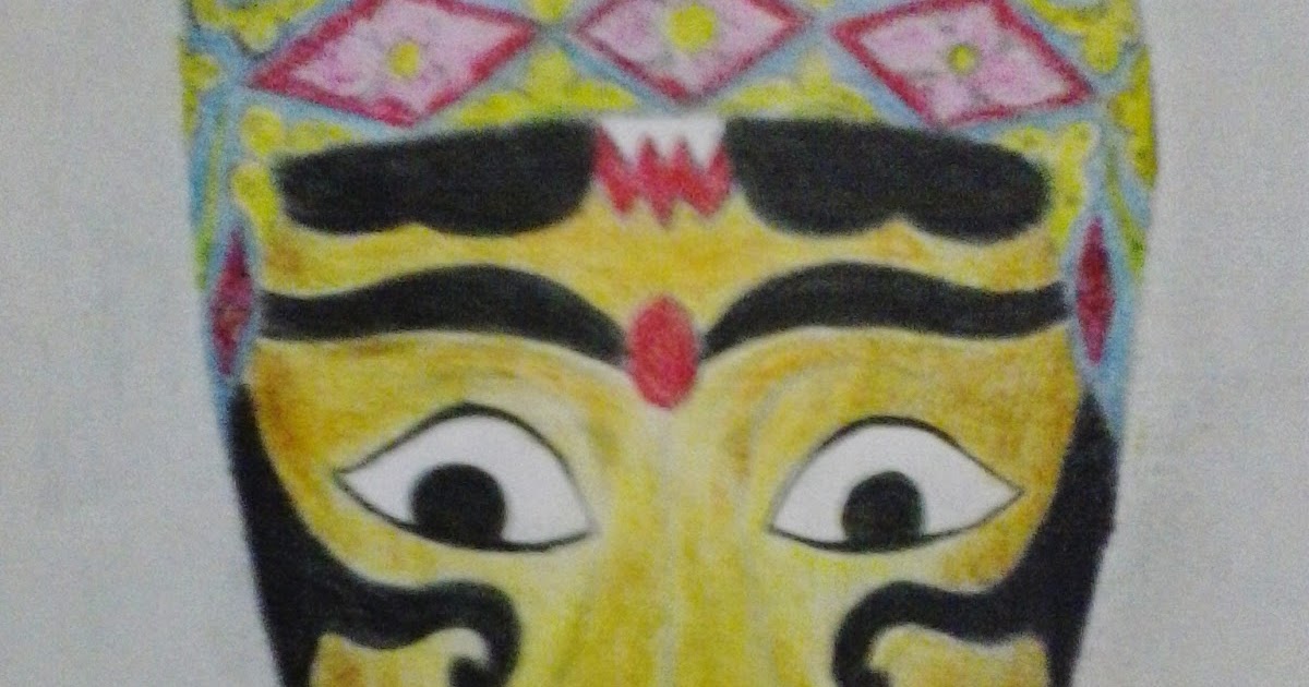 Contoh Lukisan Topeng - Contoh Gambar Lukisan