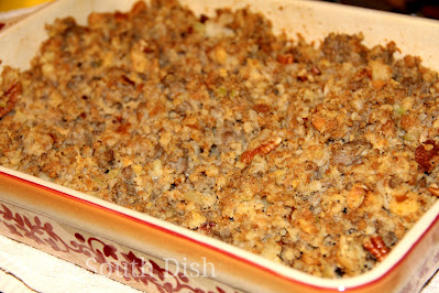 Deep South Dish: Sausage Cornbread Dressing with Apple and Pecan