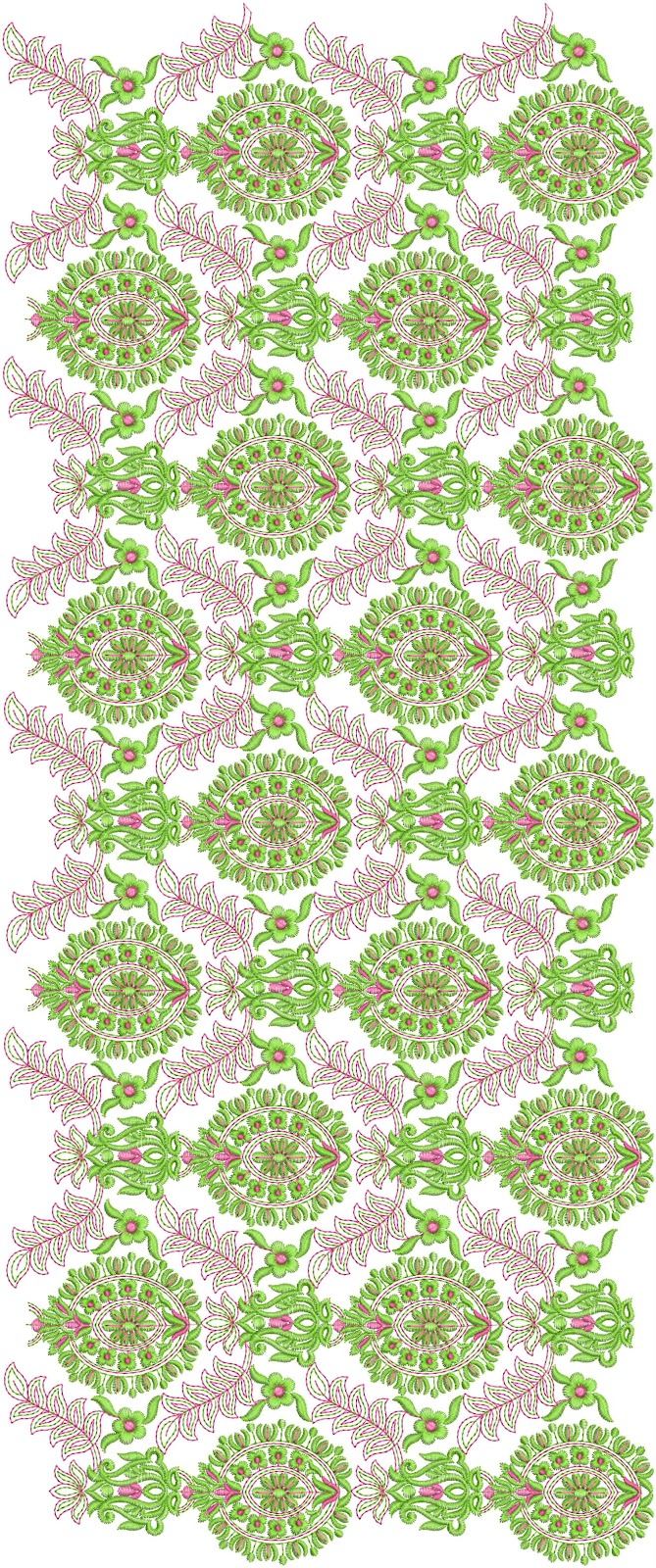 EmbDesignTube: Applique All Over Embroidery Pattern For Jaal