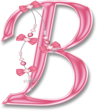 Abecedario Rosa con Lazos. Pink Alphabets with Bows. - Oh my Alfabetos!