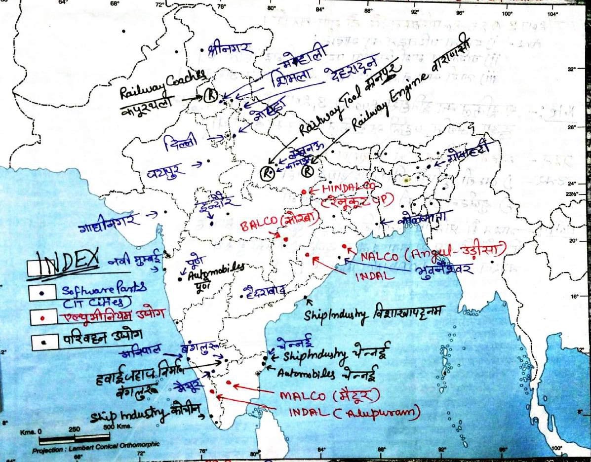 10th Social Science Map Work