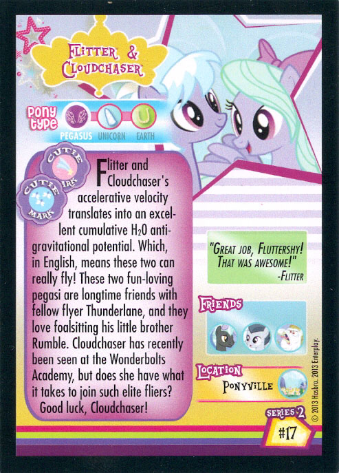 MLP Flitter & Cloudchaser Trading Cards | MLP Merch