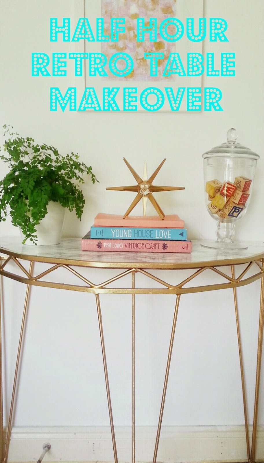 Half hour retro table makeover ~ Make Do and DIY