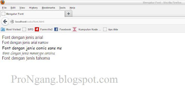 Programmer Nganggur: Materi Ke 3 HTML : Mengatur Jenis Font, Warna Font ...
