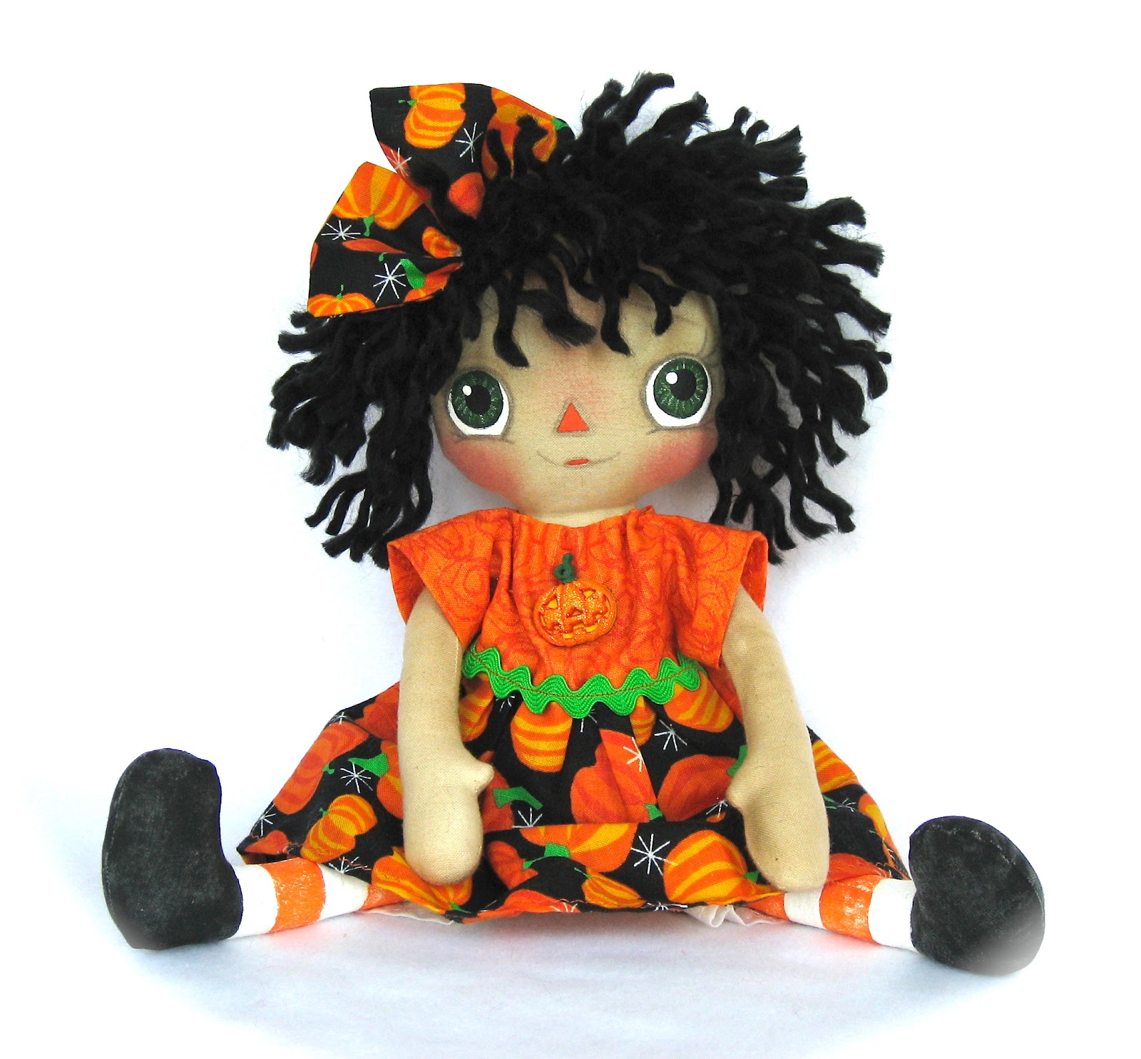 Cotton Candy Dolls: A Few More Halloween Pumpkin Raggedy's