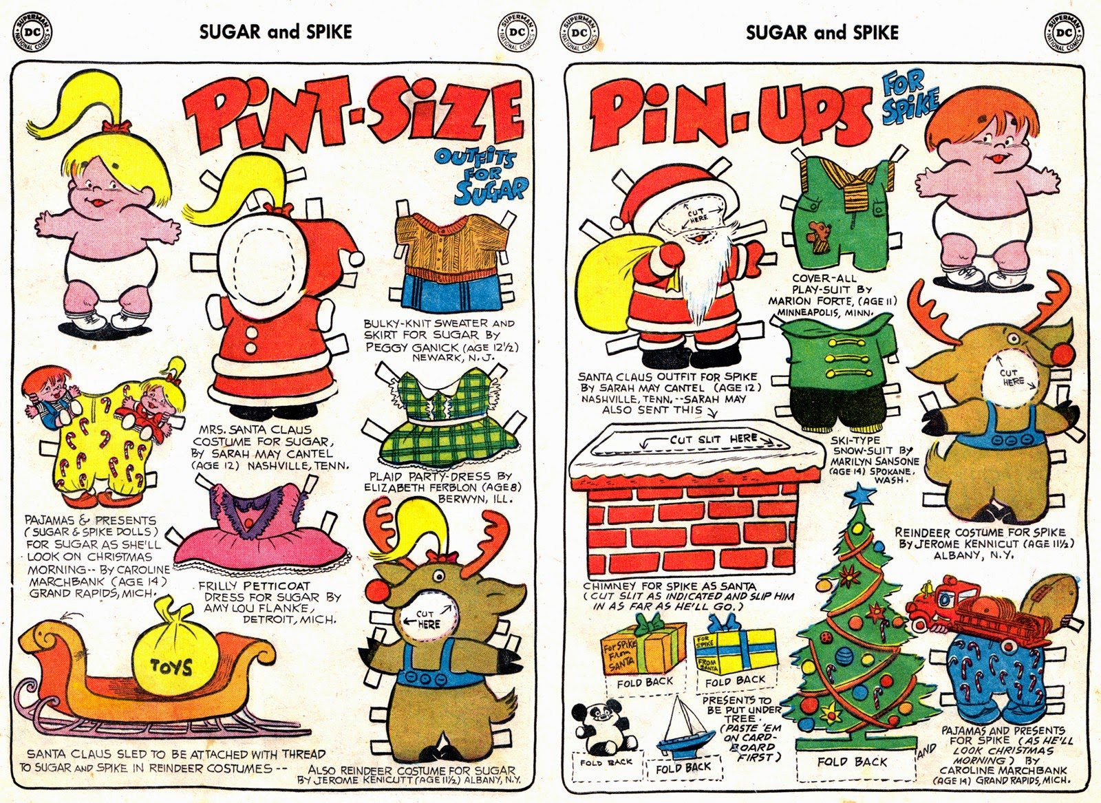 Four Realities: Sugar&Spike Christmas Pint-Size Pin-Ups by Sheldon Mayer