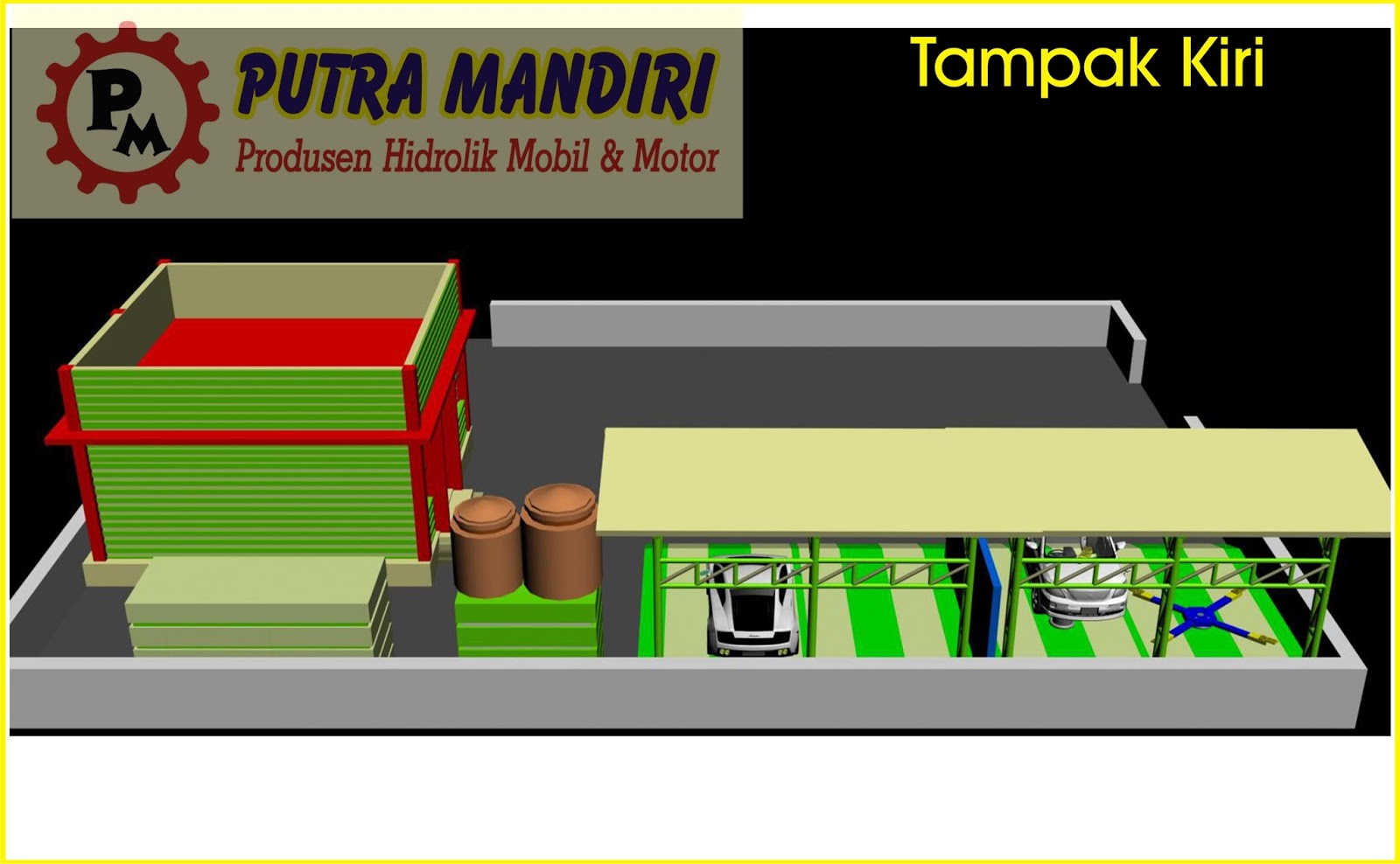 Design Lokasi Cuci mobil dengan 2 Unit Hidrolik | Alat Cuci Mobil dan ...