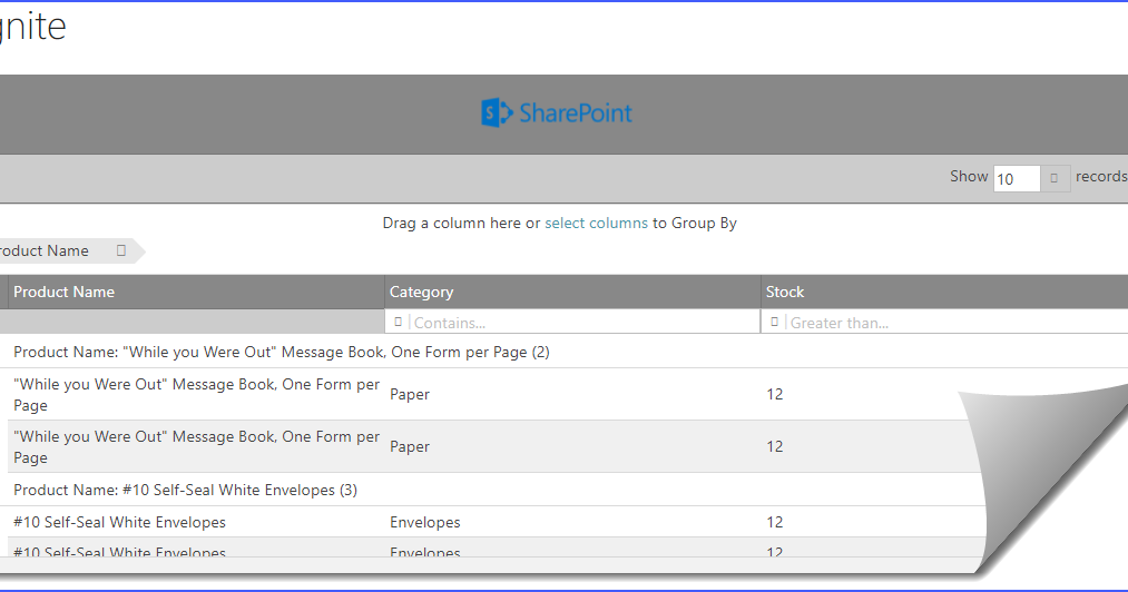 Sharepoint Journey Ignite Ui Data Grid In Sharepoint Online Using Ajax