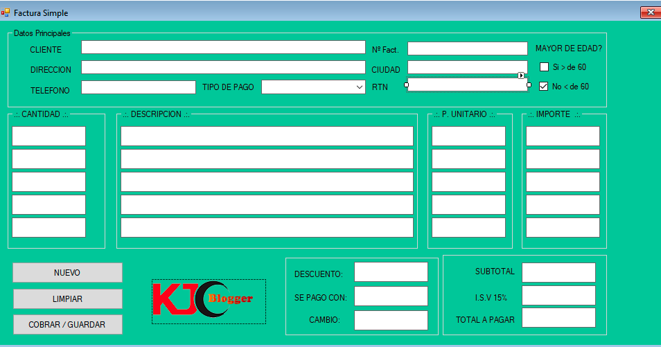 Como Crear una Factura Simple en Visual Basic - El Blog de Mr Johnson
