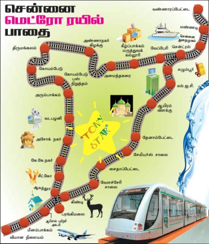 chennai metro root map