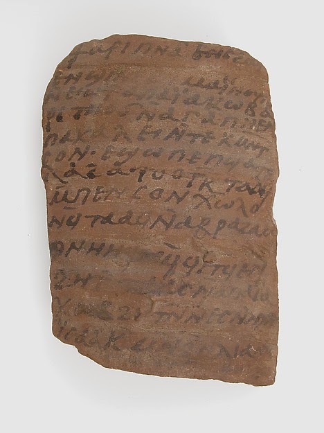 Egipto en imagenes: ostraca: coptic