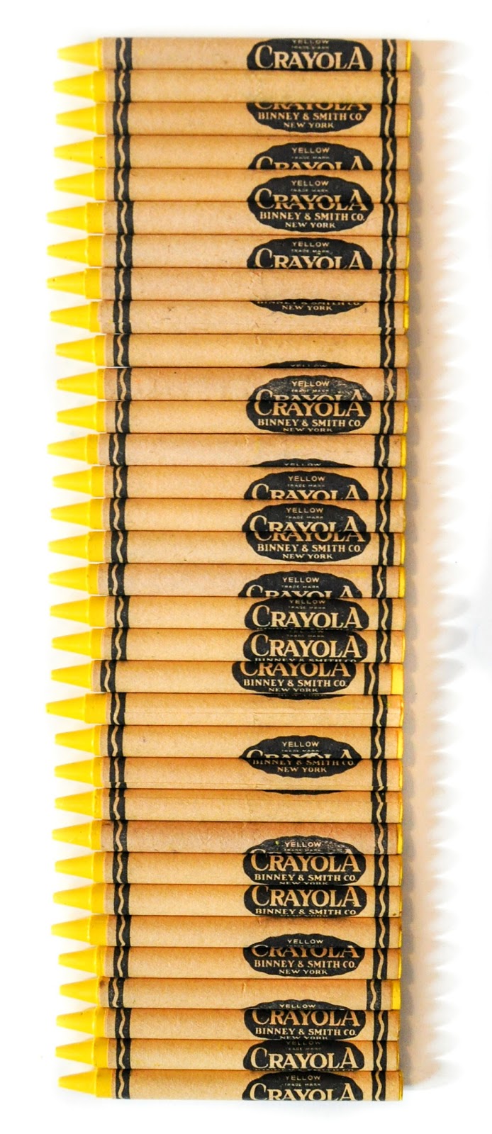 Crayola 36 Count Yellow Vintage Crayon Box: What's Inside the Box ...