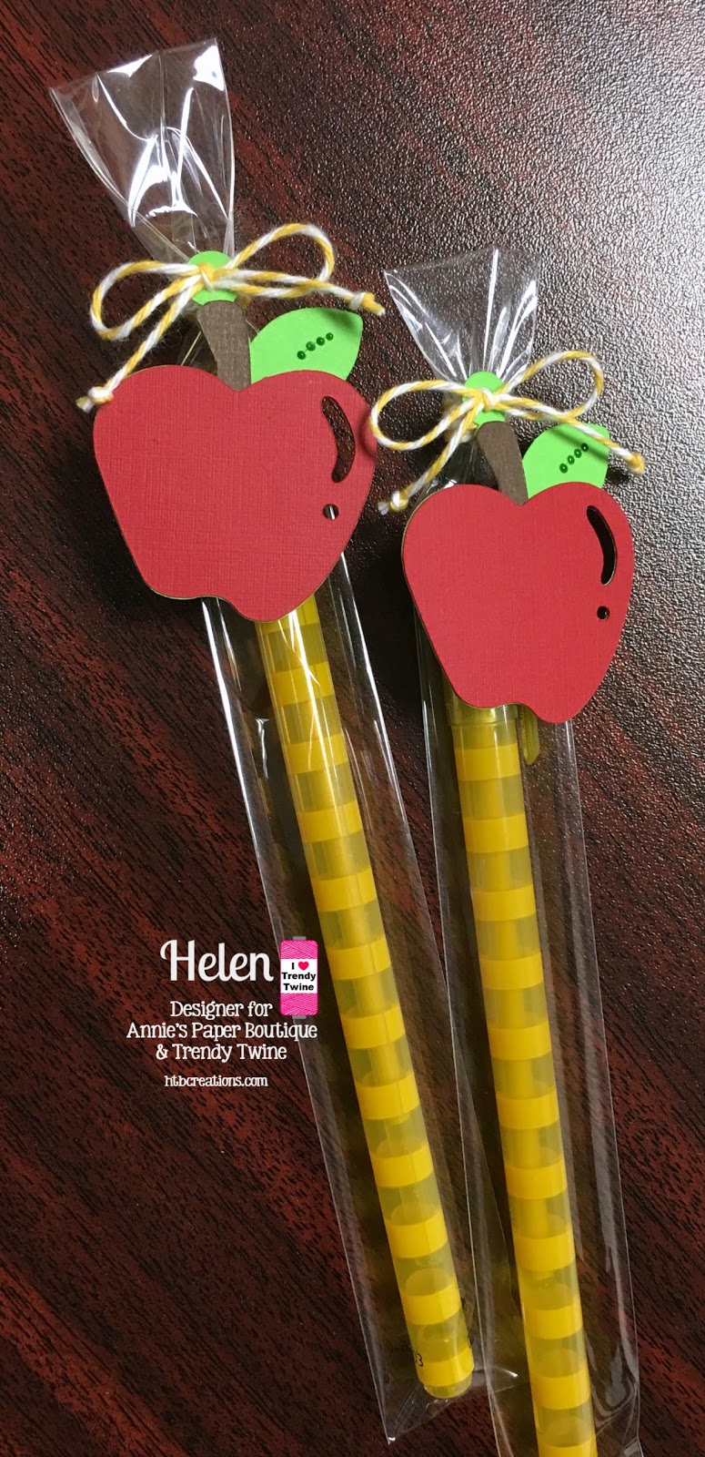 Twine It Up! by Annie's Paper Boutique : Trendy Twine -- Apples and Pens