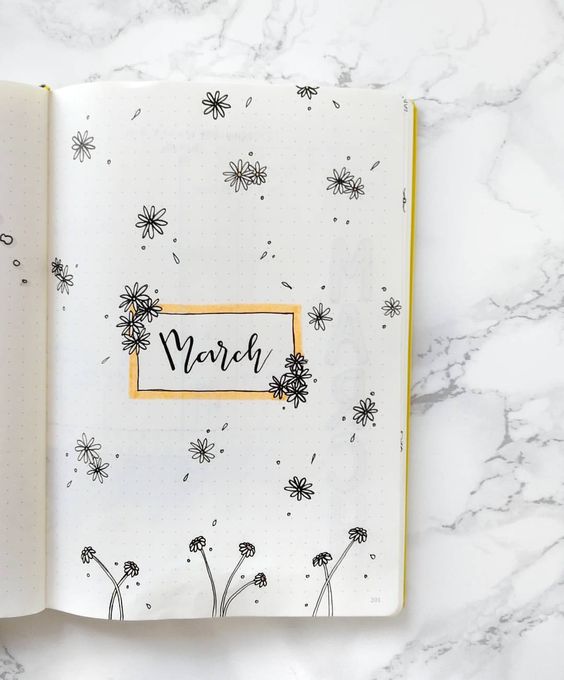 BULLET JOURNAL: Ideias de Capas MARÇO - BLOG ALINE RIBEIRO