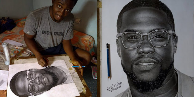American star, Kevin Hart patronizes Nigerian pencil artist who drew ...