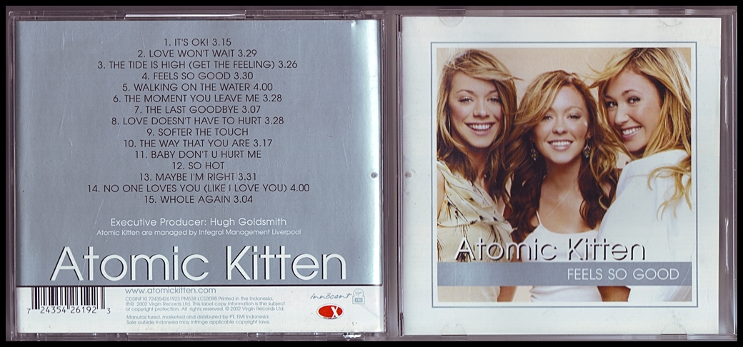 JUST THE CD's...: ATOMIC KITTEN - FEELS SO GOOD (INDONESIA)
