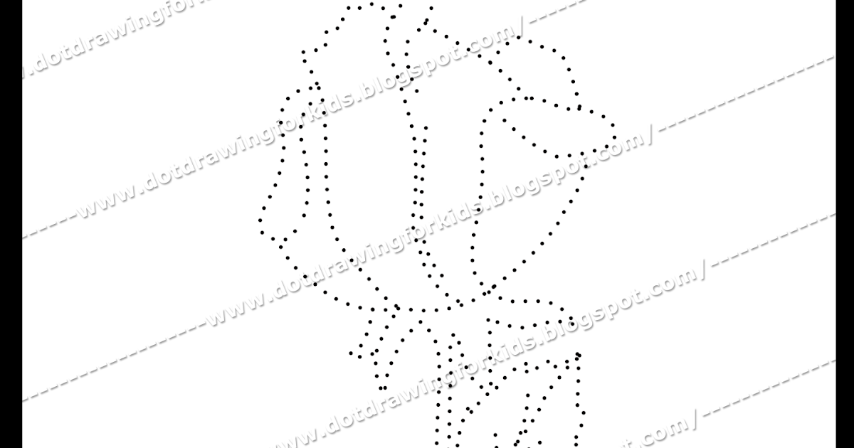 Dot Drawing For Kids: Flower dot drawing, flowers clip art, dot to dot ...