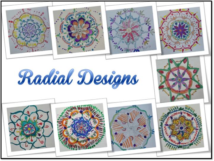 PESD Art Stuff: 6th Grade Radial Designs