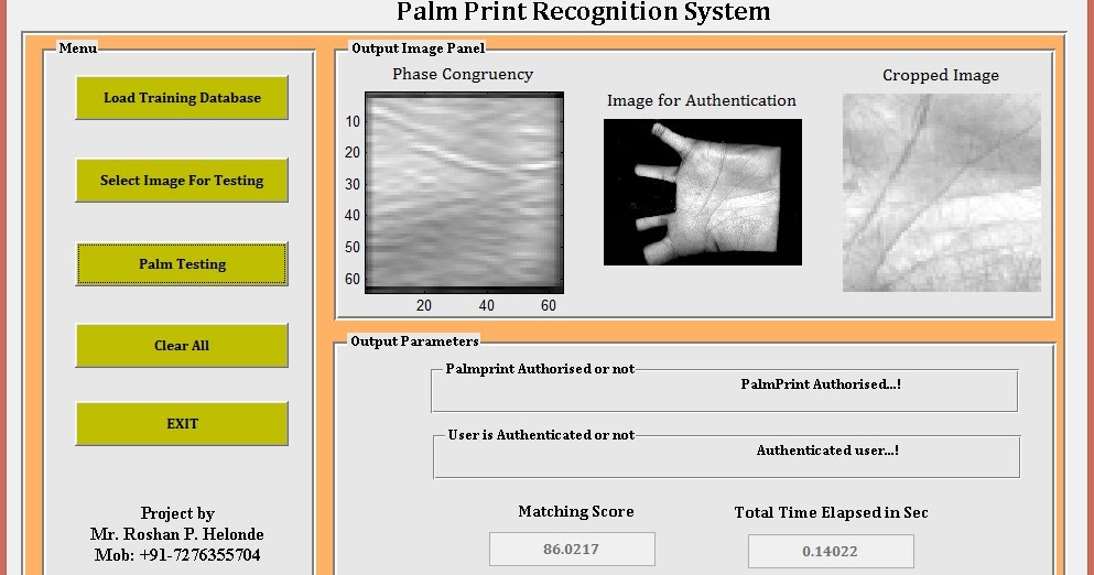 Palmprint Recognition System Using Image Processing Full Matlab Project with Source Code ...