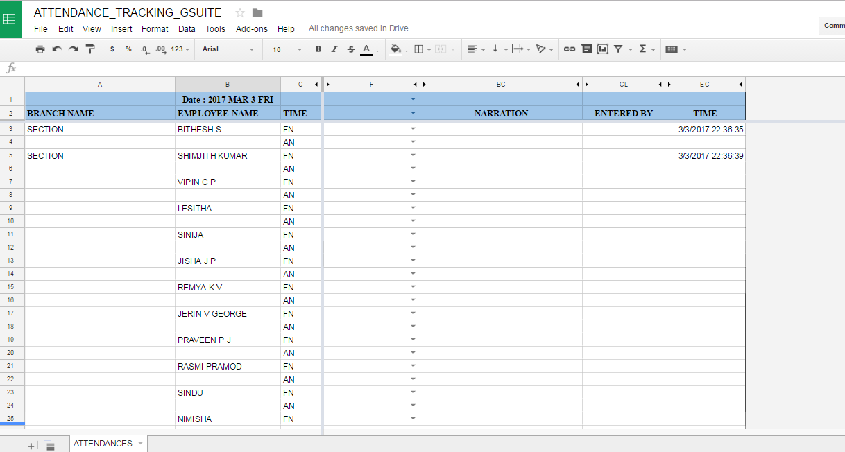 java source code: FREE ATTENDANCE TRACKING SYSTEM FOR ORGANISATION
