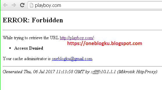 OneBlog: Block File Extension dengan Webproxy di Mikrotik