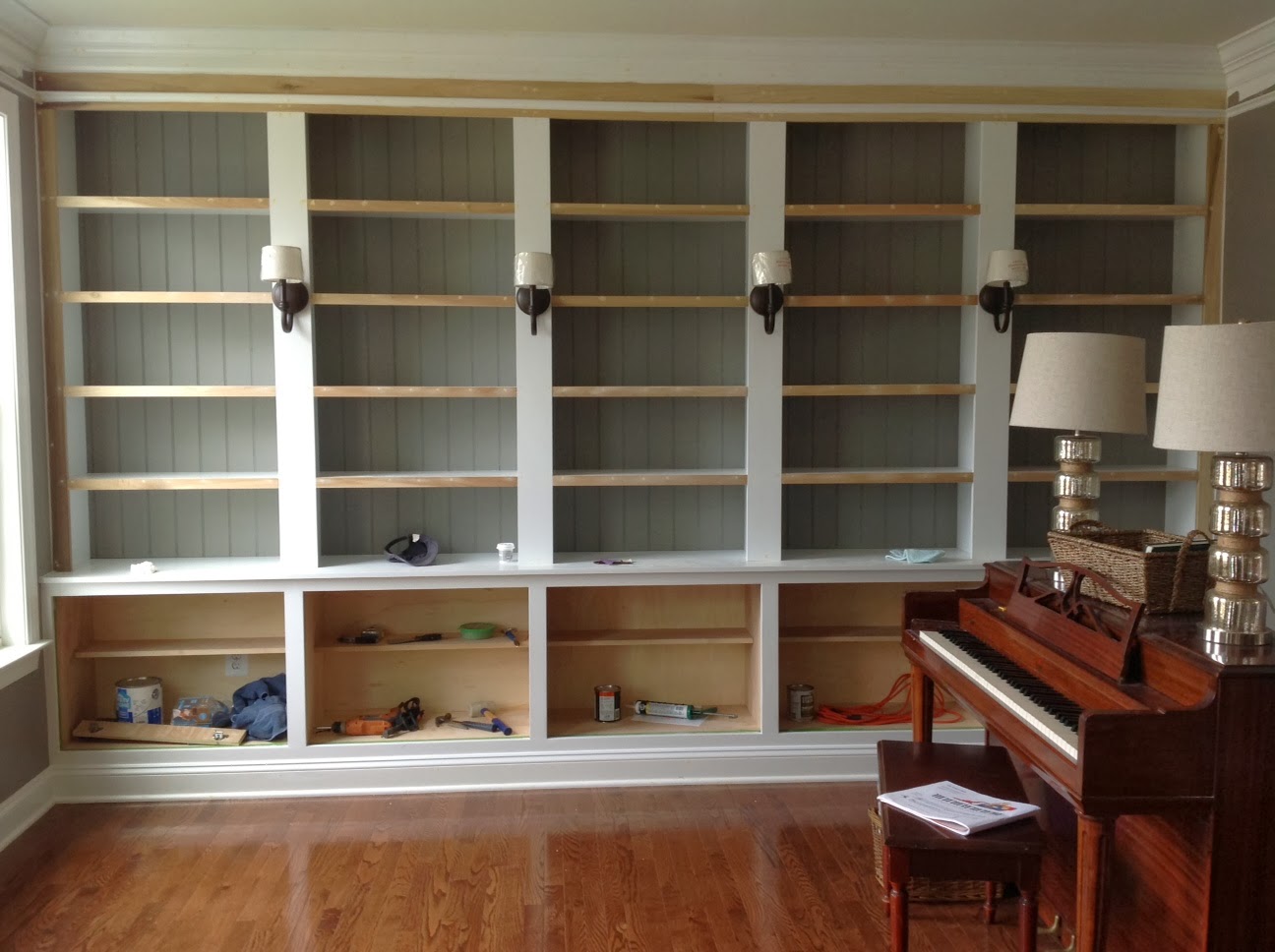 Right up my alley: How We Built Our Library Bookshelves
