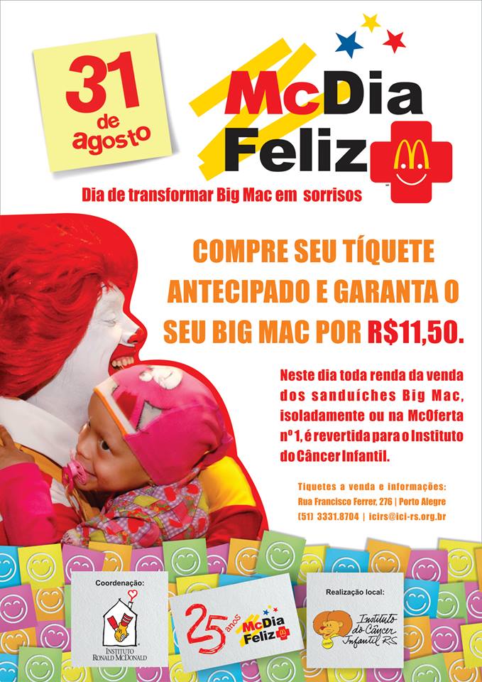 Acontece em Porto Alegre: Mc Dia Feliz