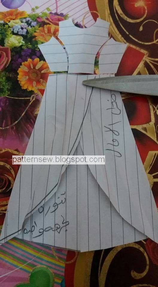 باترون مفصل لفستان للمحجبات