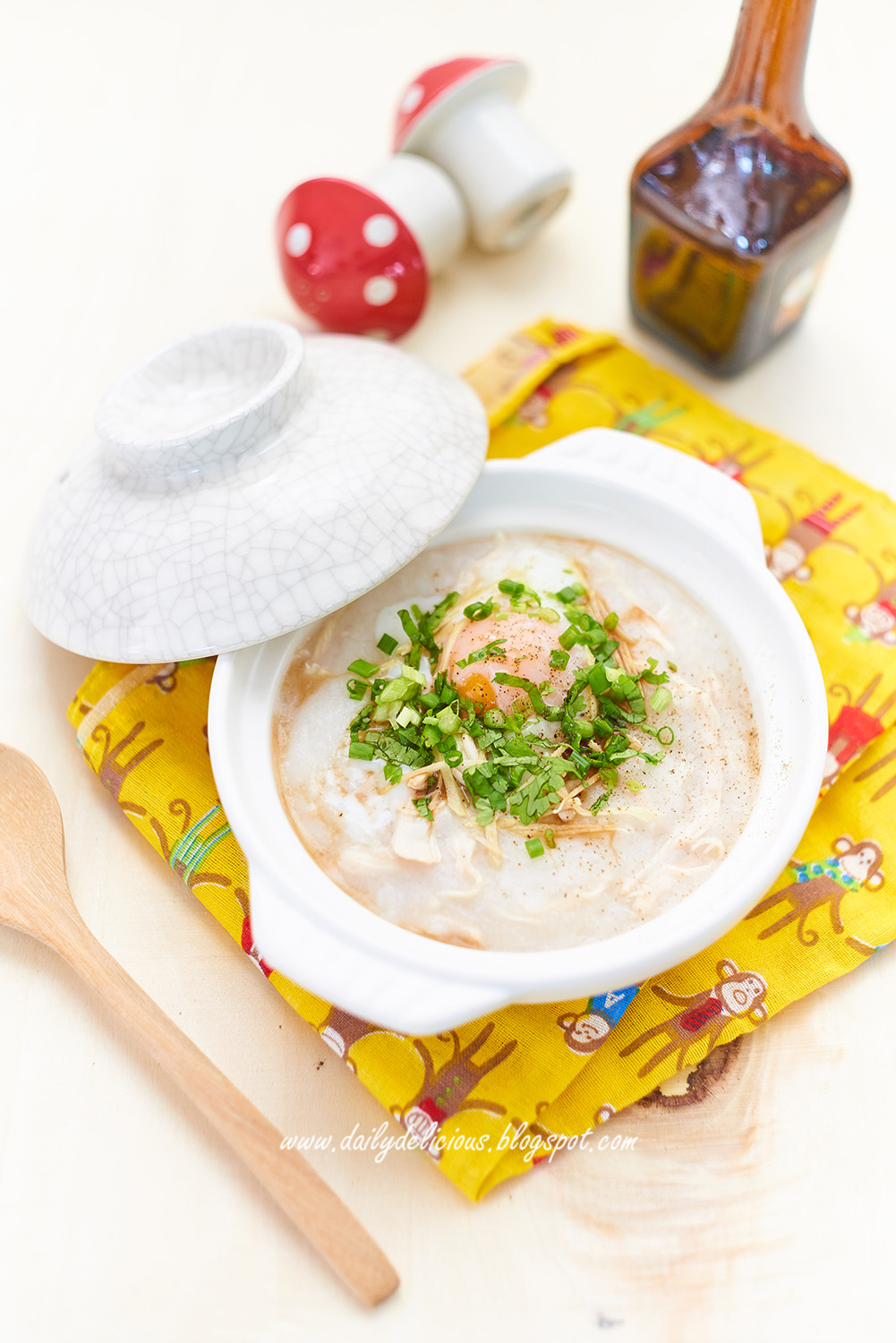 dailydelicious: Jasmine rice Congee with chicken