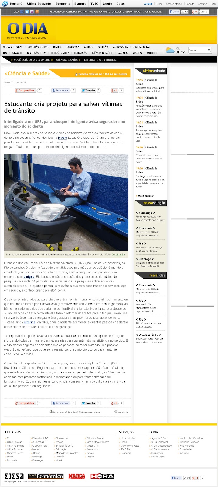 Blog da MercadoCom: Escola Técnica Rezende-Rammel na mídia