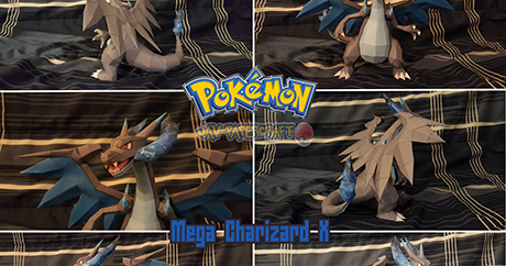 Pokemon : Mega-Charizard X Papercraft | Paperized Crafts