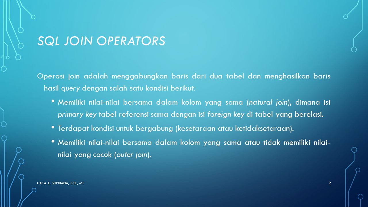 IF164106 - Pengaksesan Basis Data [10] Table Relationship