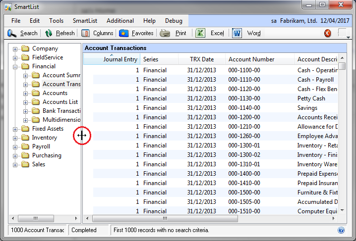 Resizing SmartList panes with the Support Debugging Tool