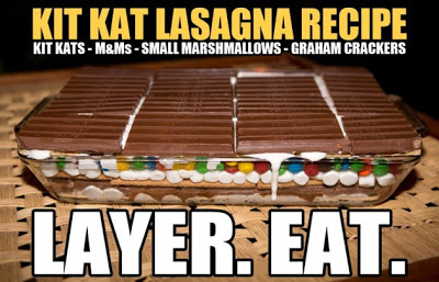 Fattie Facebook Recipes: The King of all Recipes: Kit Kat Lasanga