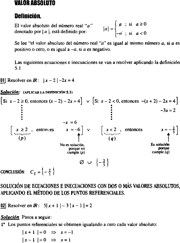 VALOR ABSOLUTO PROBLEMAS RESUELTOS UNIVERSITARIOS PDF