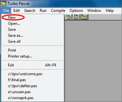 MARTINUS HASIHOLAN N PUNYA BLOG: Membuat Program Sederhana dengan Turbo ...