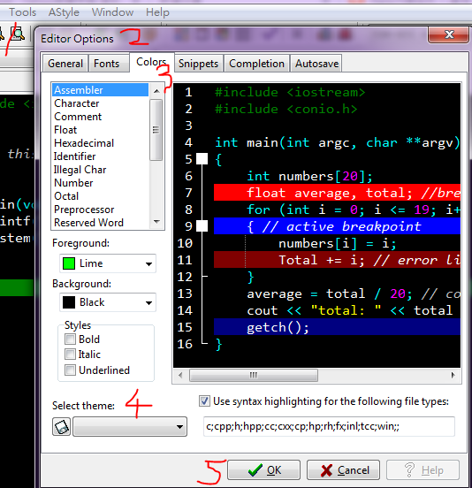 Dev-C++背景顏色調整 - 真相傑森