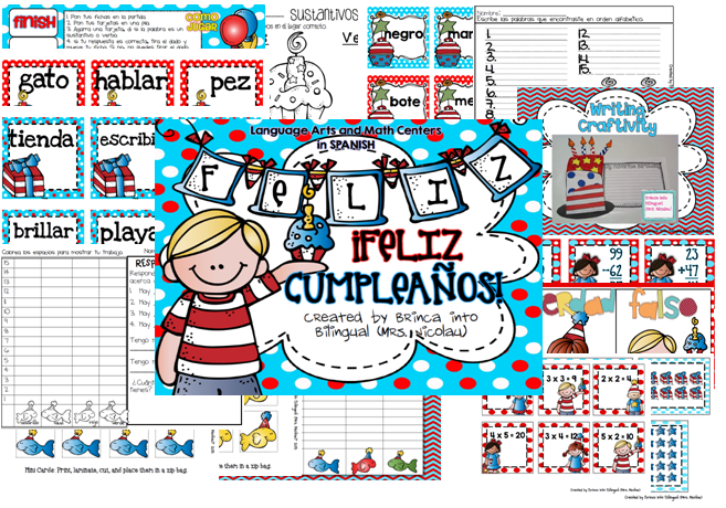 Brinca Into Bilingual (Mrs. Nicolau): It is birthday time! Free Sample ...