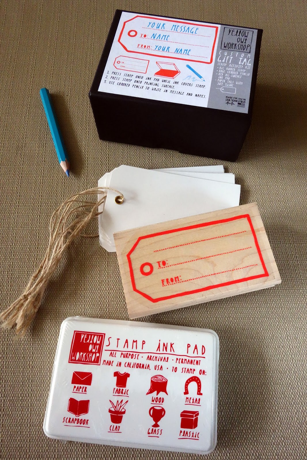 blah to TADA!: Hand-stamped Gift Tags