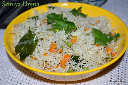 Vegetable Semiya Upma Recipe | Semiya Upma | Vermicilli Upma | Happy's Cook