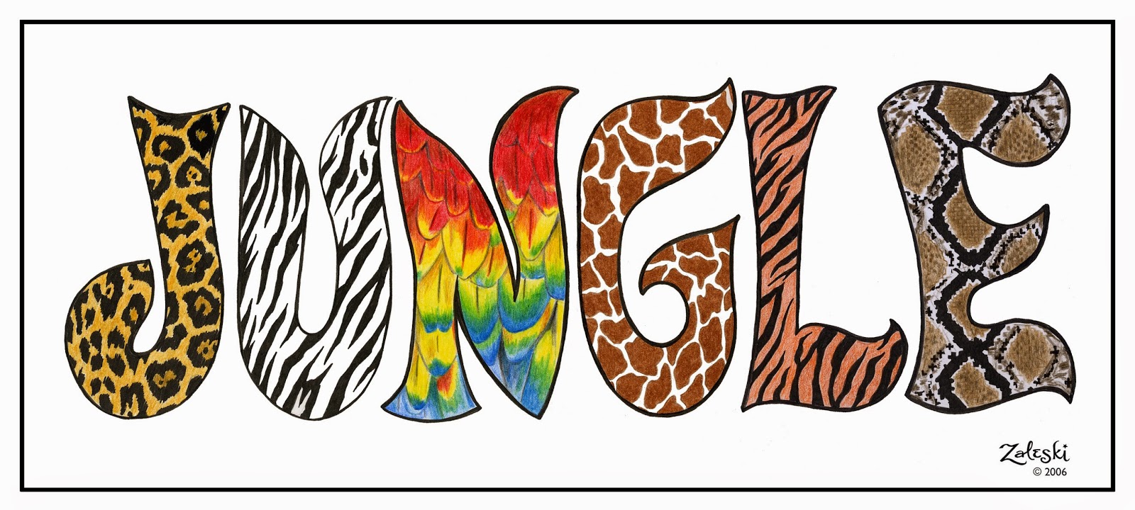 Amy Zaleski Illustration & Lettering: Illustration Friday - JUNGLE