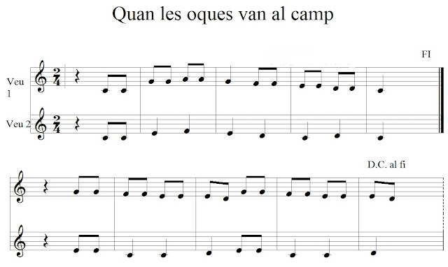 BLOC DE MÚSICA: Les oques amb flauta