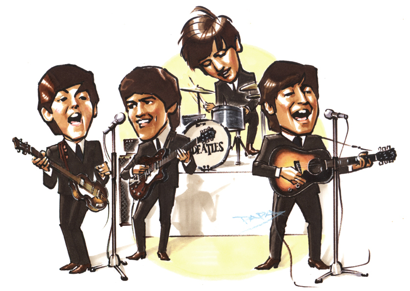 "Caricature Show": 055.the BEATLES (Caricature Musician 006)