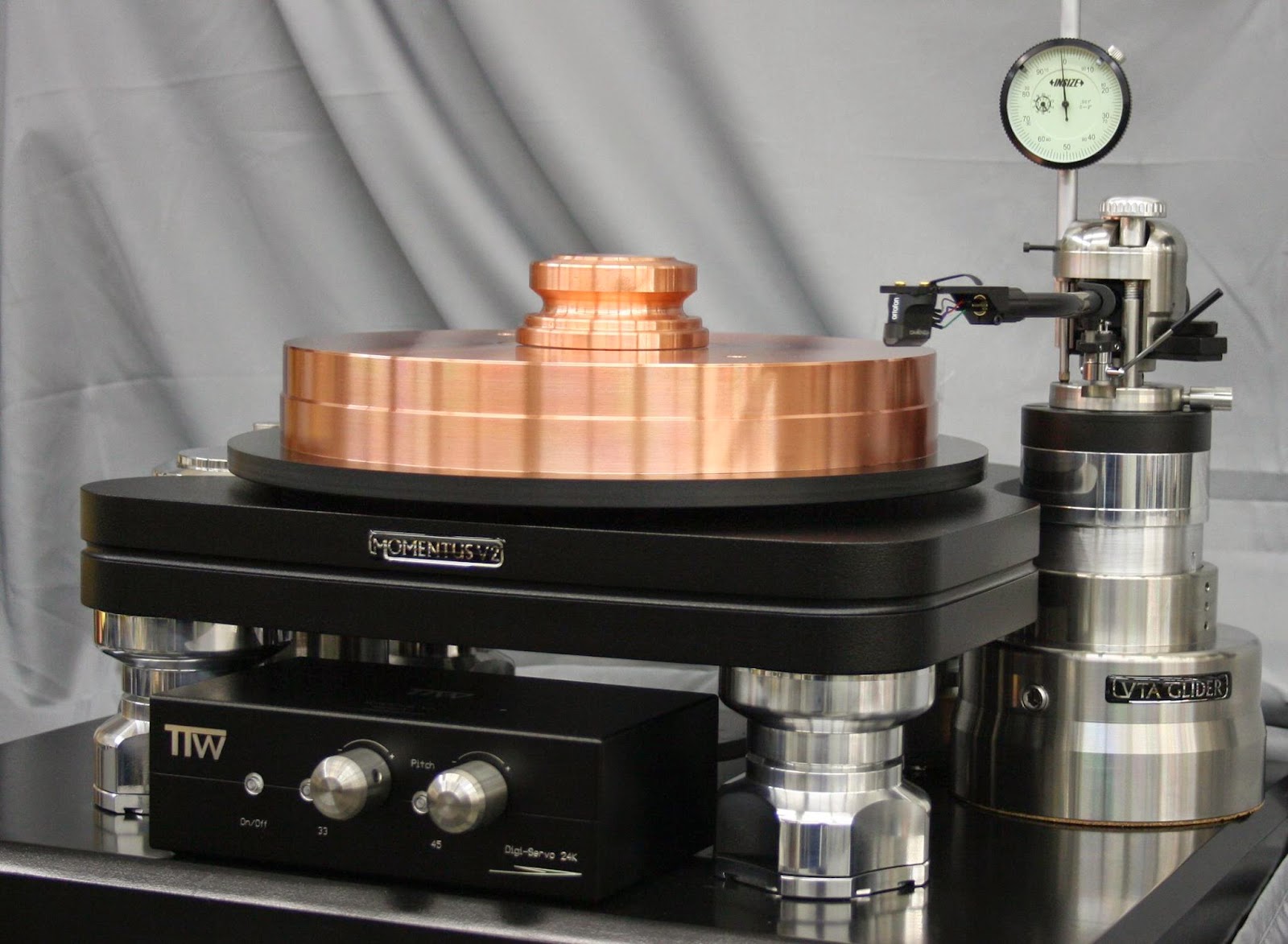TTW Audio Momentus turntable with Rim CU9999 100 Lb Copper Platter – M ...