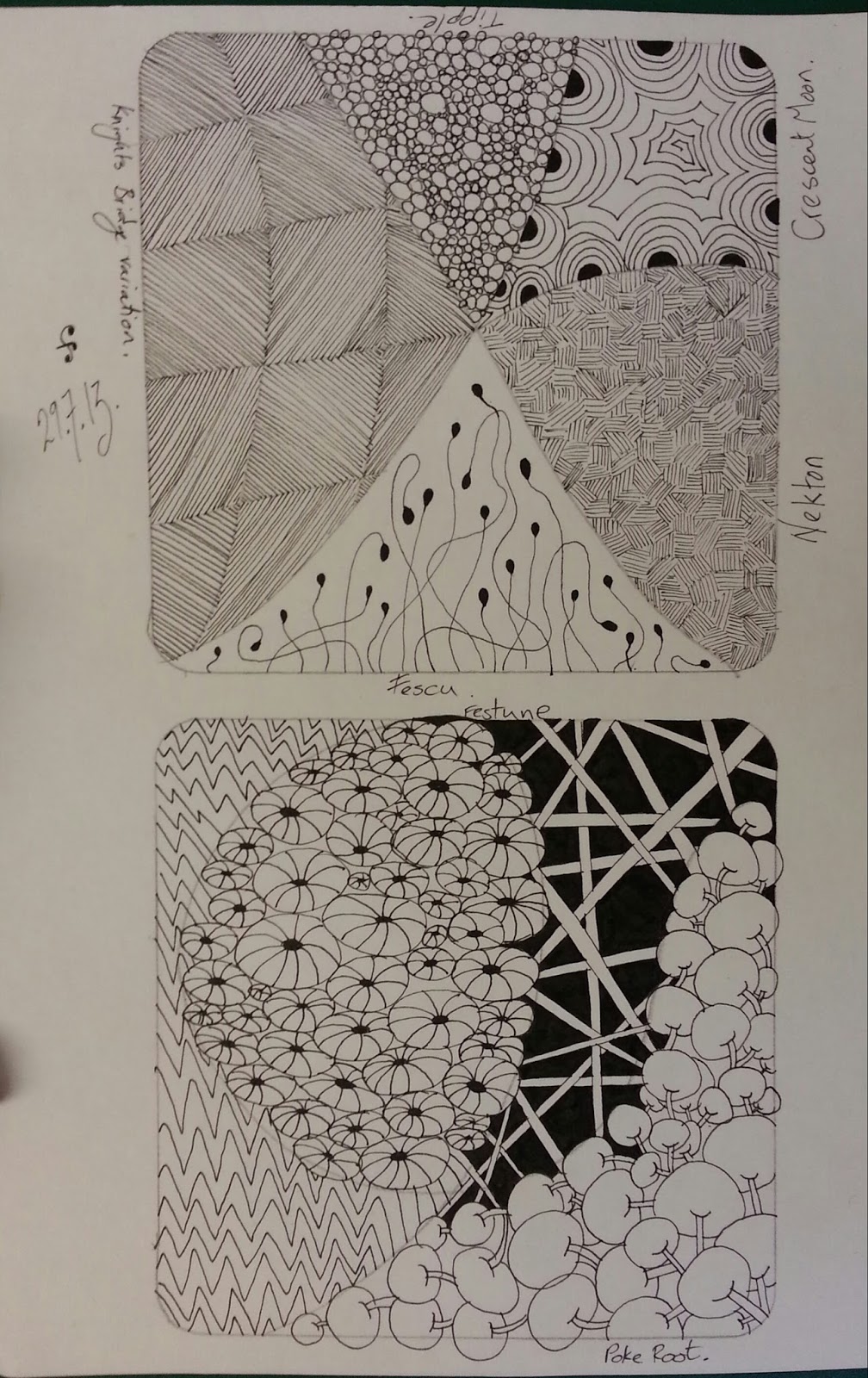 Machine Knitting and Zentangle Love: July 2013
