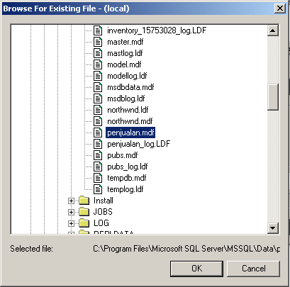 Detach dan Attach Database pada SQL Server 2000