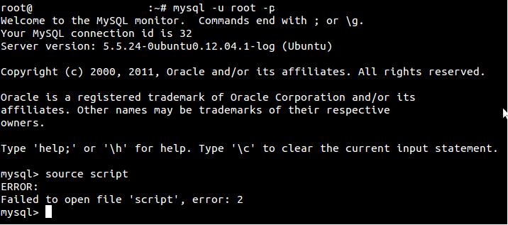 Tech talks: Run a MySQL script file in Linux