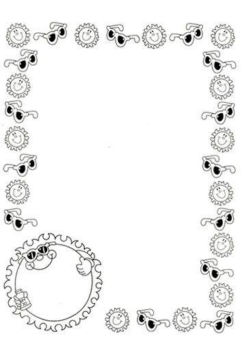 Fichas Infantiles: Borde infantil de verano