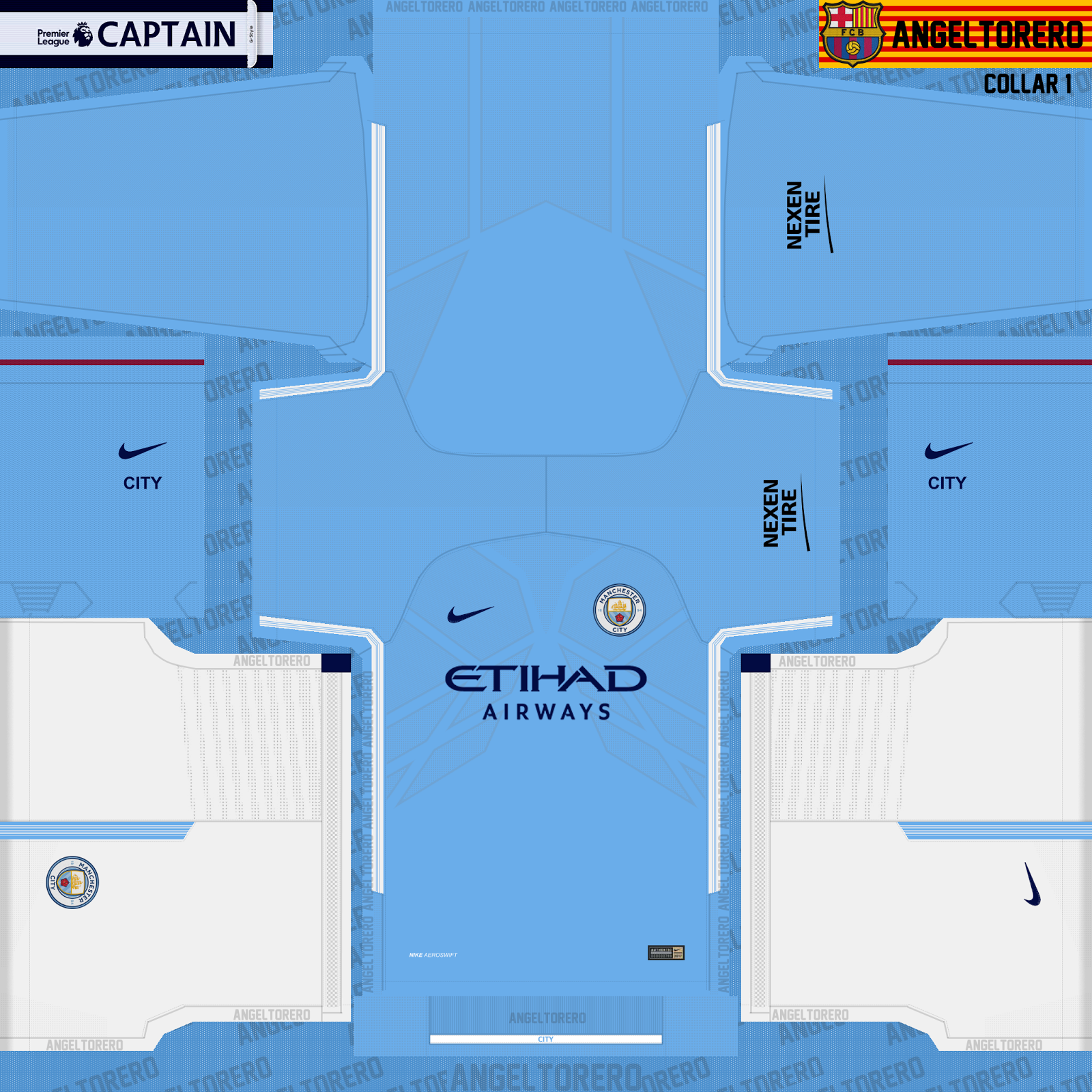 PES 2015 - EDIT: PES 2018 - Uniforme Manchester City - PS4